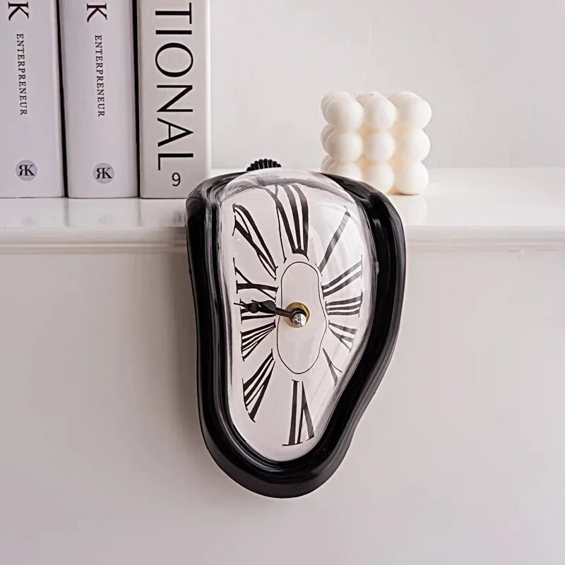 Surreal Melting Wall Clock – Salvador Dali Style Decor | Sleek Sage US